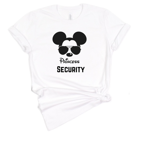 Bella Canvas | Tops | Mickey Mouse Princess Security Custom Made Tshirt ...